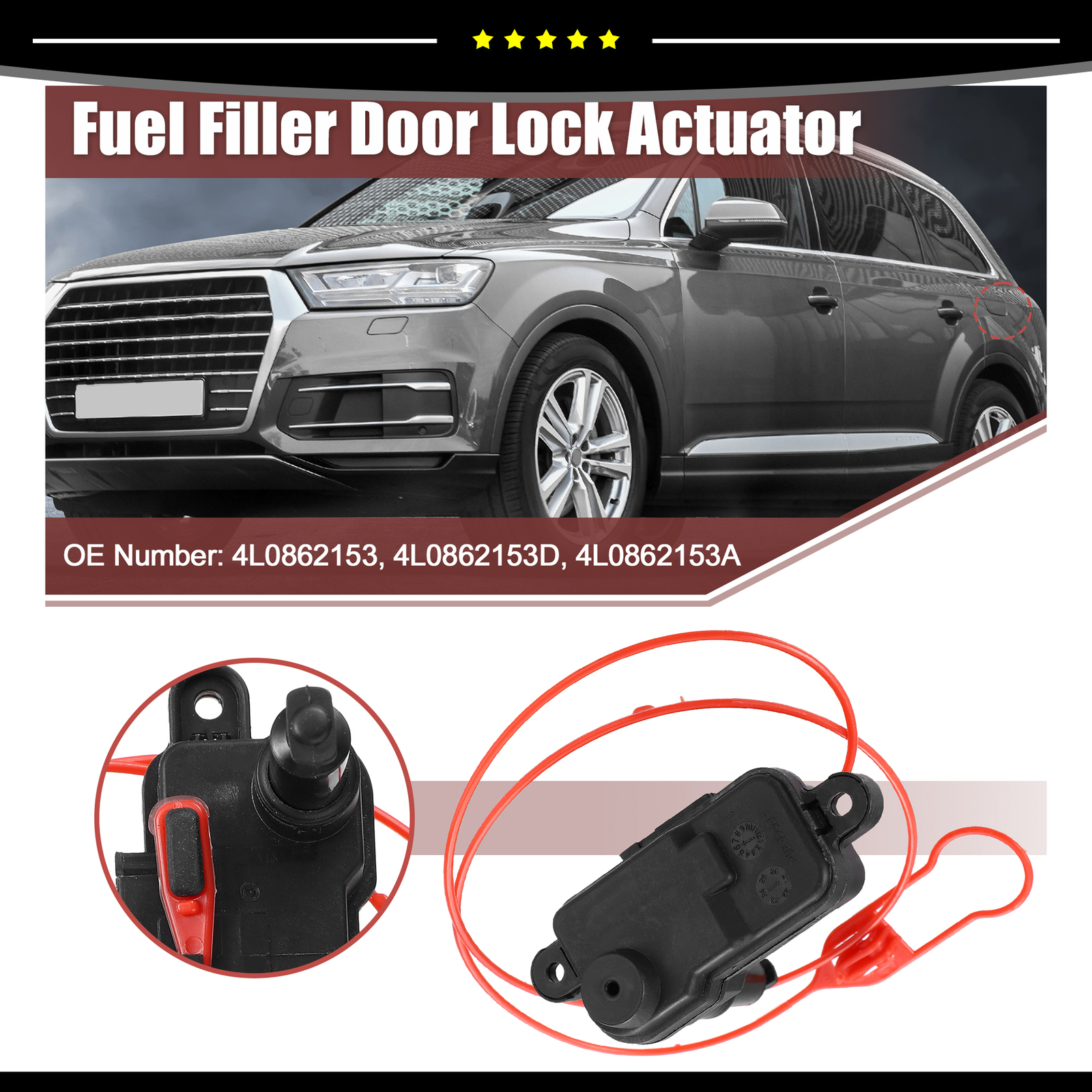 Piece of 1 Fuel Flap Door Cap Release Lock Actuator 4L0862153D fit for ...