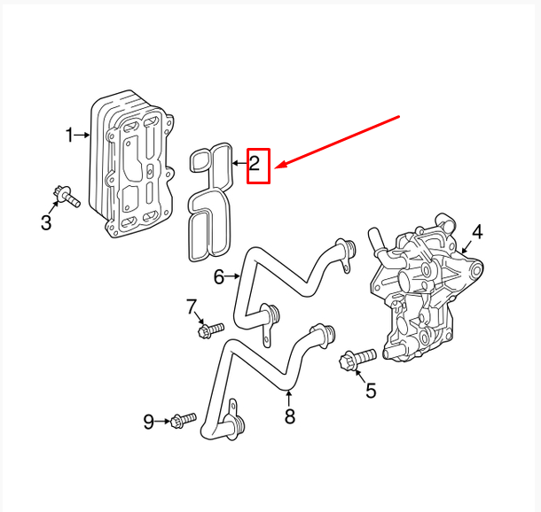 MERCEDES-BENZ C W205 ENGINE OIL COOLER GASKET A2741840180 GENUINE for ...
