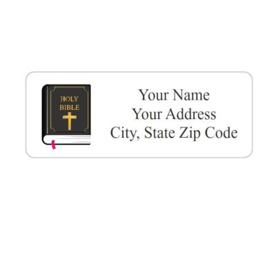 60 Pieces Bible Return/Mailing Address labels 1" x 2.625" - Free USA ...