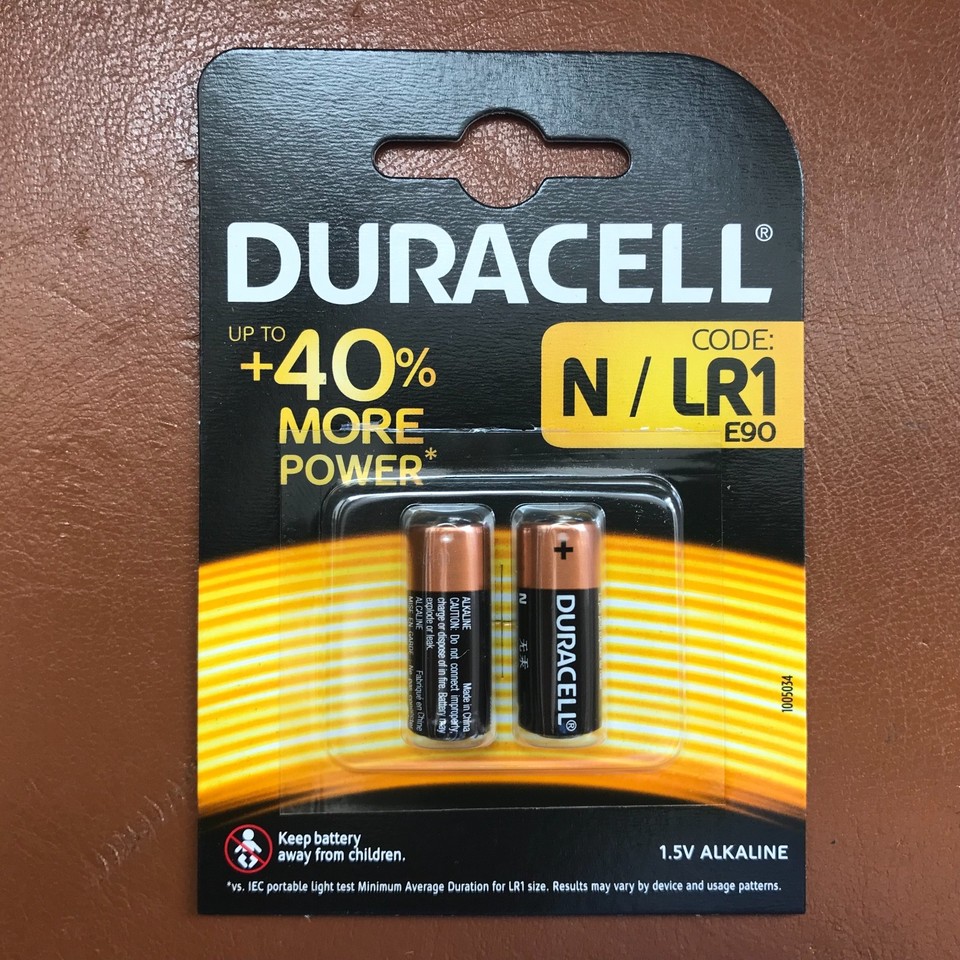 2 x DURACELL N MN9100 1.5V Alkaline Batteries LR1 E90 AM5 KN Longest ...