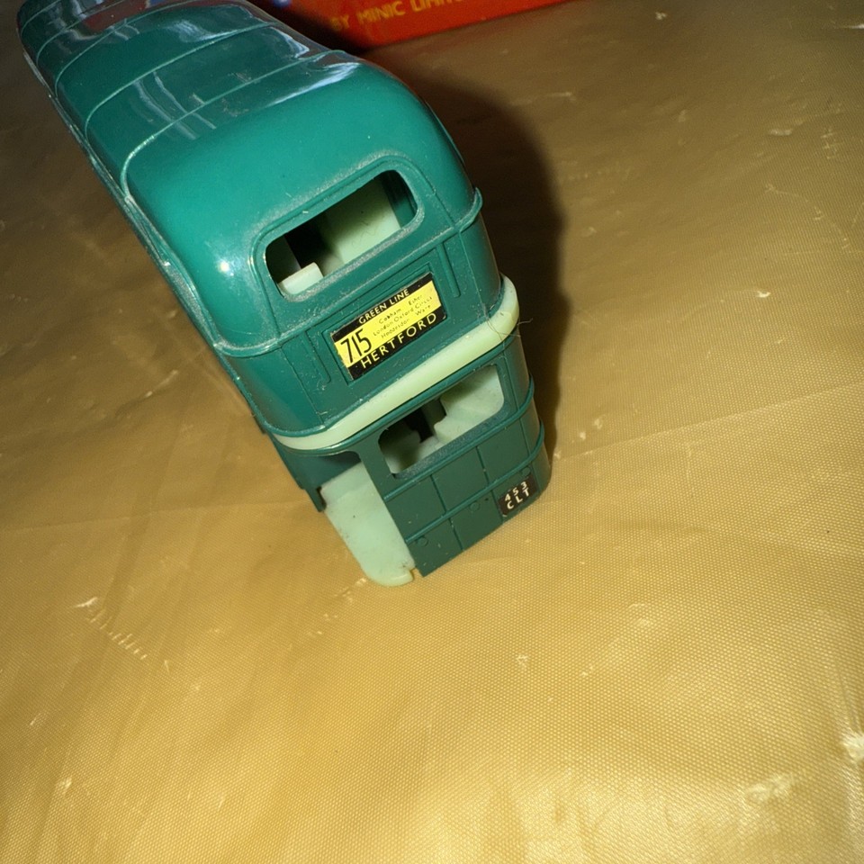 Bb178- Tri-ang Minic Motorways, M1545 Double Decker Bus, Green | eBay UK