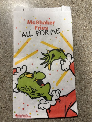 McDonald’s The grinch Pickle Fry Salt Shaker Bag | eBay
