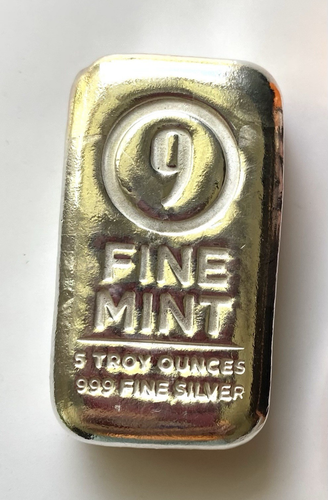 5 OUNCE FIVE OZ .999 PURE SILVER BAR - FAST SHIPPING - GREAT PRICE ...