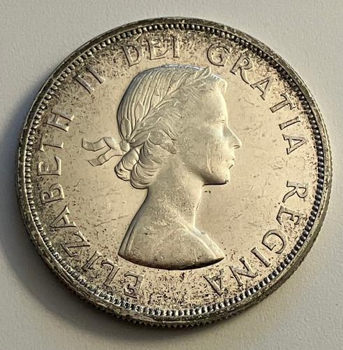 1960 Canadian Silver Dollar Queen Elizabeth II Ungraded Coin 80% Silver ...