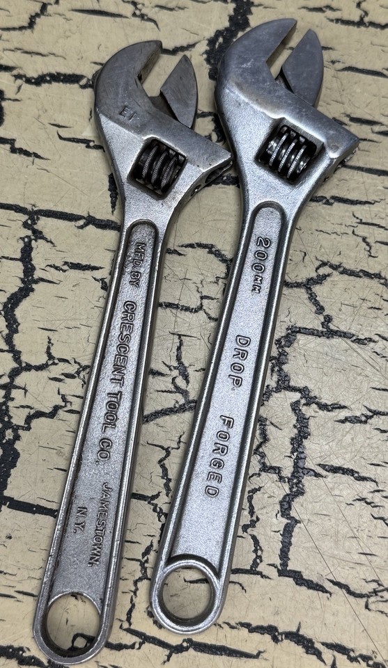 6 VTG Crescent Adjustable Wrench Hand Tool Lot Diamond Cobra JH ...