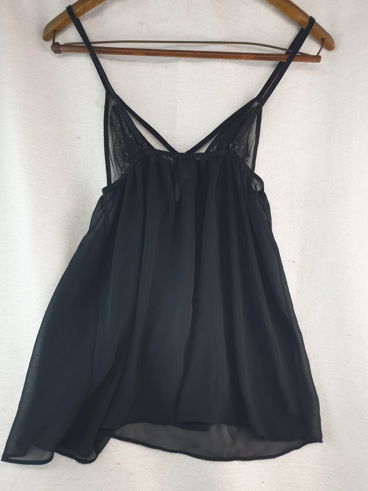 Victoria's Secret Black Romantic Negligee Top Size Sm… - Gem