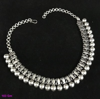 925 Sterling Silver Tribal Plain Ball Beads Chain Necklace SSN03 | eBay ...