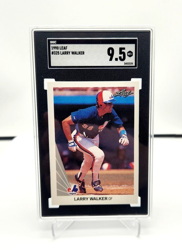 Lot of (4) 1990 Leaf Larry Walker Rookie card RC #325, 1990 Upper Deck ...