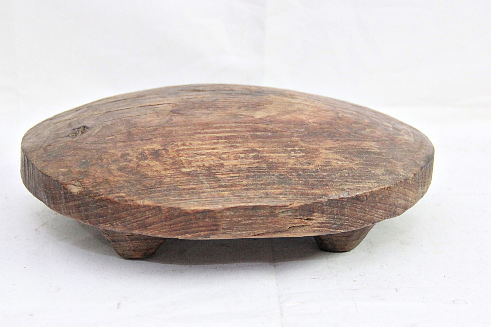 HUNCHBACKED ANTIQUE WOODEN TOOL - SINGLE WOOD RUMALI ROTI, BREAD MAKING ...