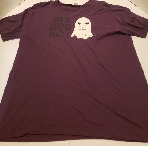 Purple Halloween "This Is Boo Sheet" Tee Shirt Size XL | eBay
