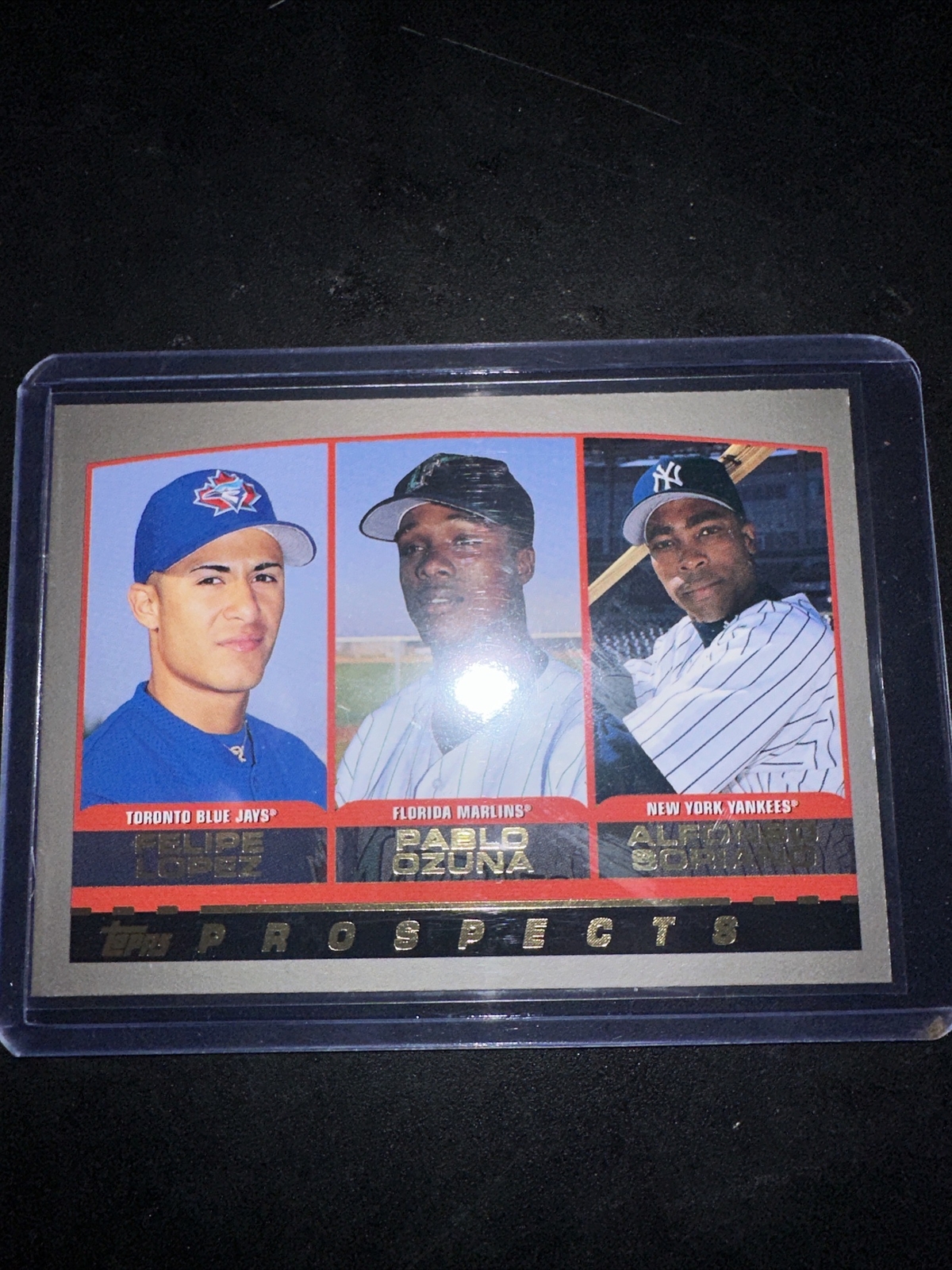 2000 Topps - Prospects #203 Alfonso Soriano, Felipe Lopez, Pablo Ozuna ...