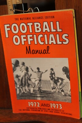 Vintage NFSHSAA Football Rules Book 1972 1973 Officials Manual | eBay