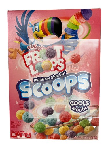 NEW Special Edition Kelloggs Froot Loops Rainbow Sherbet SCOOPS Cereal ...