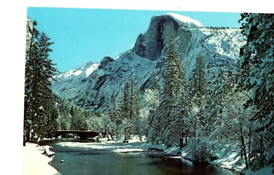 Half Dome & Merced River in Winter, Yosemite Natl Pk, CA Postcard | eBay