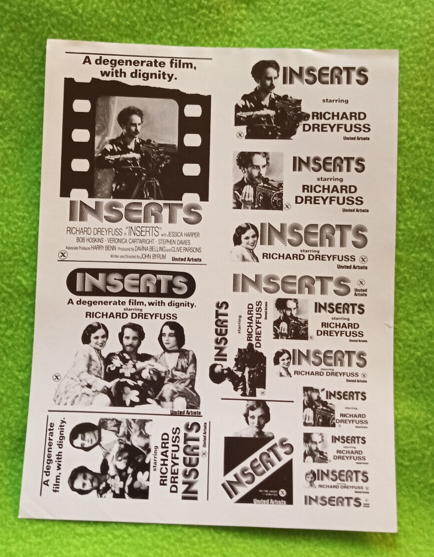 "Inserts" Original Movie Mini Ad Clip Art 1975 (uncut) | eBay