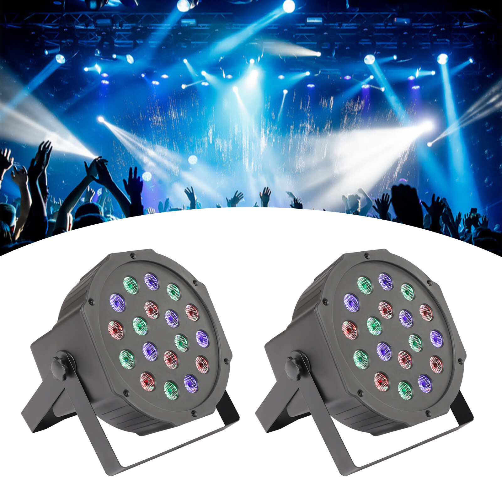 18W 18 LED Stage Light RGB DJ Party LED Par Light DMX512 Controlled | eBay