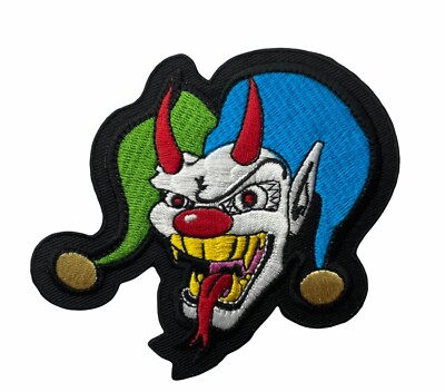 Evil Jester Horned Devil Joker 3.5 Inch Embroidered Patch AK F5D36D | eBay