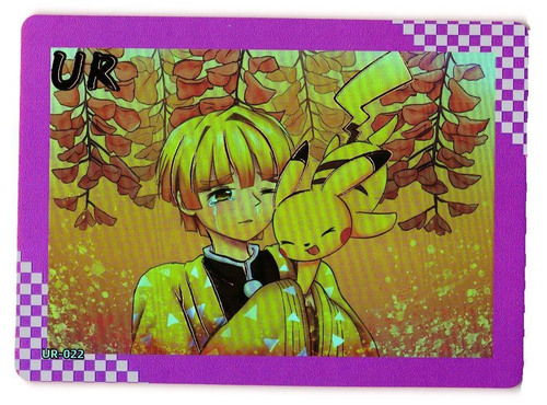 Zenitsu Agatsuma Pikachu UR UR-022 Soul Card Demon Slayer Kimetsu no ...