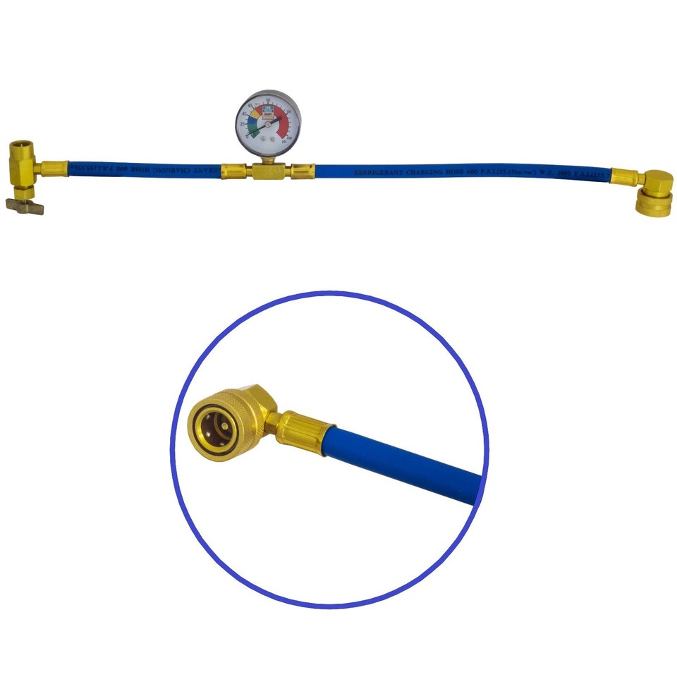 Car Aircon Topup Kit For R134 Recharge Refill Regas DIY Gas + Pro Hose ...