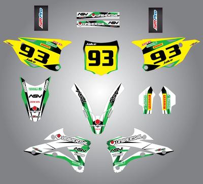 2014 Kawasaki KX 100 custom graphics kit Storm Style stickers decals ...