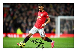 Bruno Fernandes Signed A4 Autograph Photo Print Manchester United ...