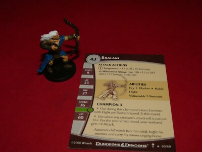 D&D Miniatures: Dungeons of Dread 60/60: Bralani with Card | eBay