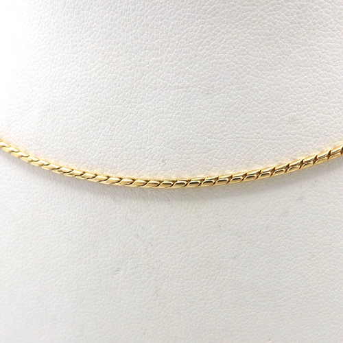 18k Gold Round Serpentine S Link Chain Necklace 18in Italy 750 New | eBay