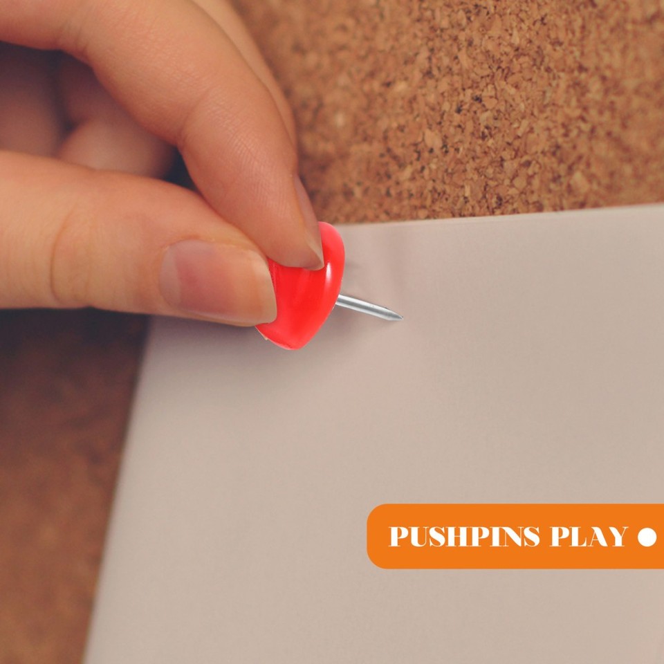 150 Pcs Compact Heart Shape Push Pins Multi Function Thumbtacks Office ...