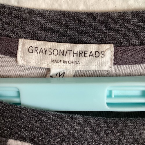 Grayson Threads Womens T Shirt Top Sz M Long Sleeve Stars Pullover ...