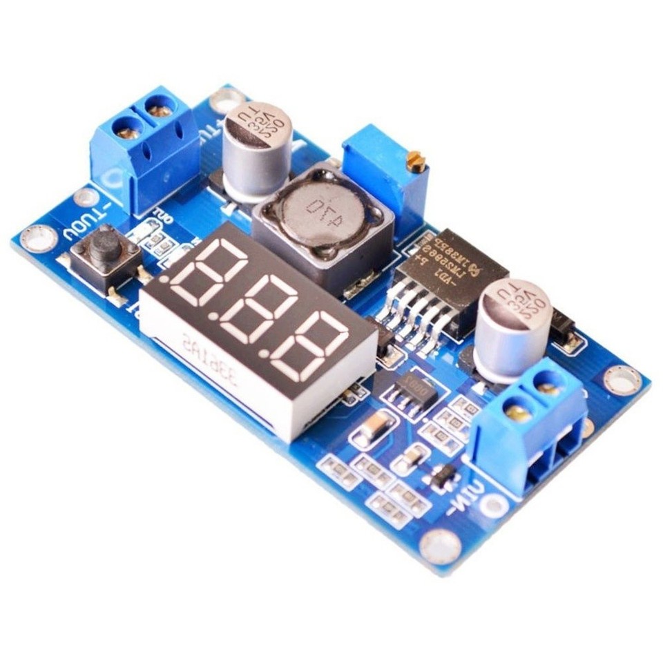 Step Down DC-DC Power Module with Dual Voltage Display Touch Button 3A ...