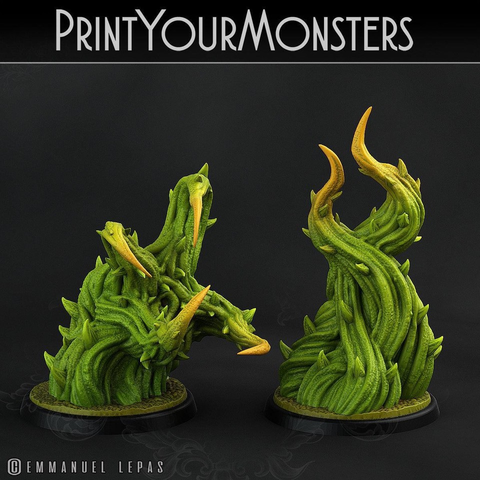 3D Printed Print Your Monsters Whipfang Vines Carniflora Jungle ...