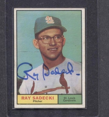 1961 Topps #32 Ray Sadecki Signed Card (Cardinals) (Flat Rate Ship) | eBay
