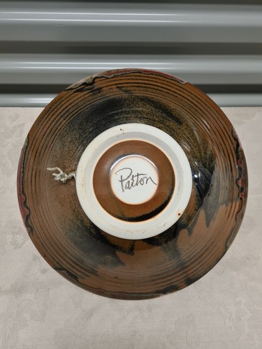 Beautiful Matthew Patton Signed Studio Art Pottery Charger Bowl 12 ...