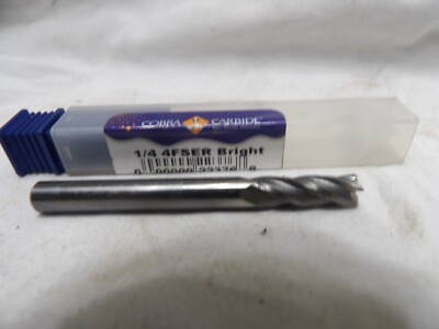 Cobra Carbide 4 Flute Solid Carbide Endmill 1/4" 4FSER Bright | eBay