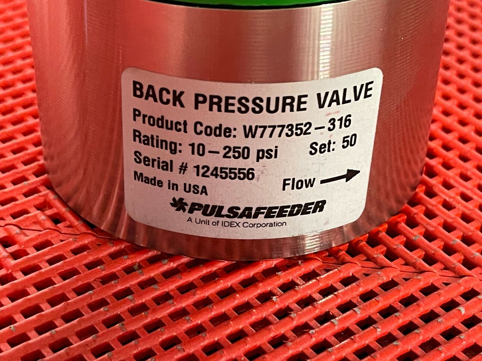Pulsafeeder W777352-316 Back Pressure Valve 10-250PSI for sale online ...
