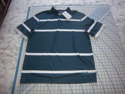 MENS NIKE GOLF LARGE STEEL BLUE/WHITE SAFEWAY GOLF EVENT POLO SHIRT ...