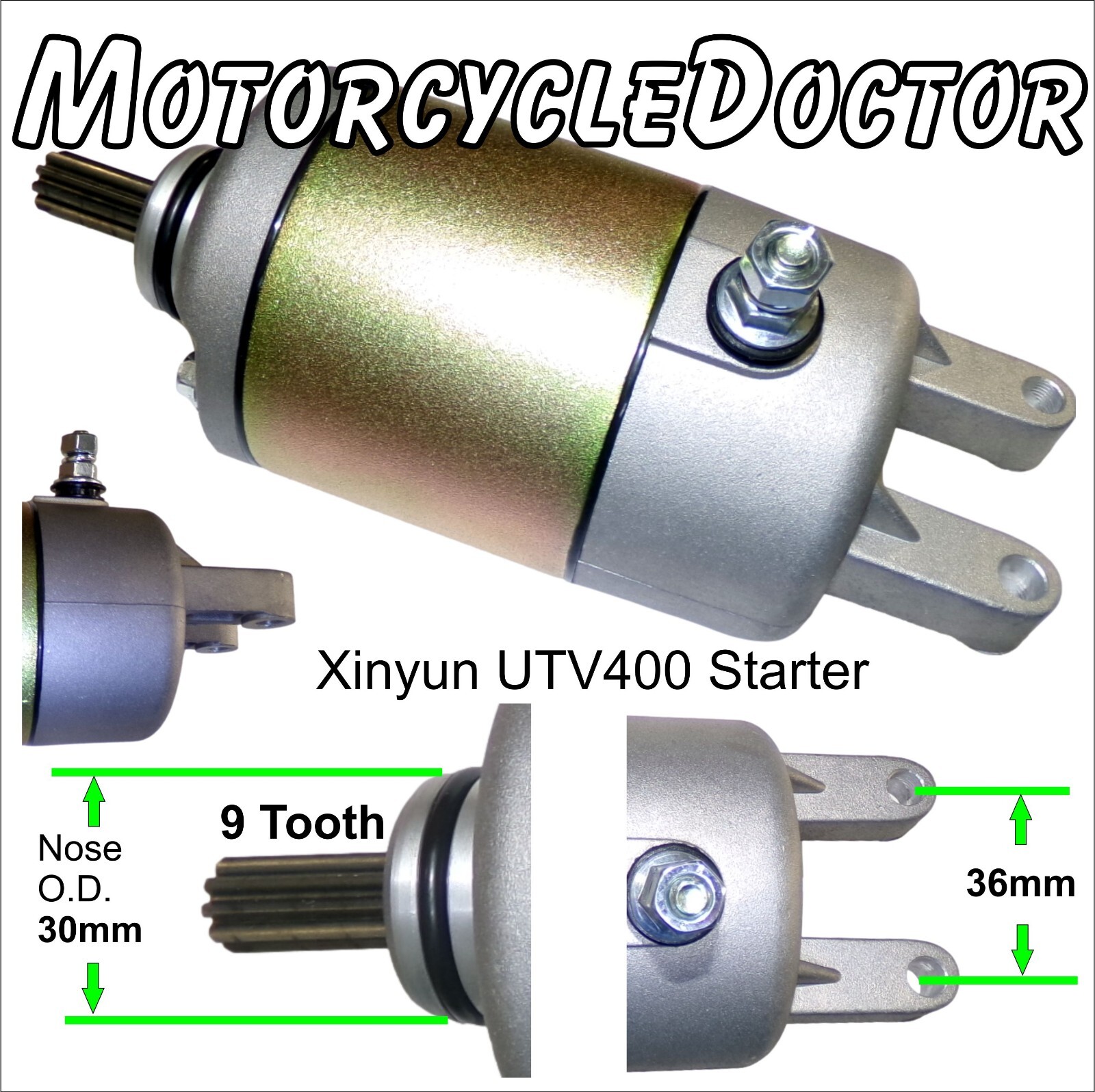 Starter,Start,Motor,UTV,400s,XY400S,9Teeth,Buck 400,Massimo,Bennche ...
