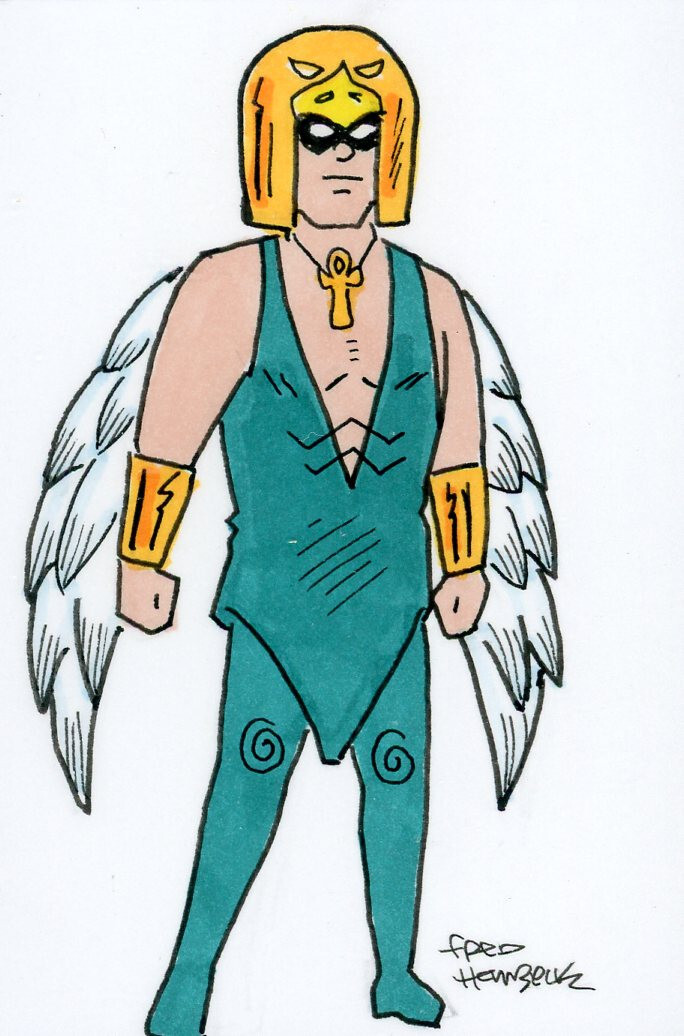 Fred Hembeck Sketch Card: Skyhawk of Earth Force, Thor foe (Marvel) | eBay