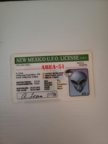 New Mexico U.F.O Area-51 Alien License | eBay