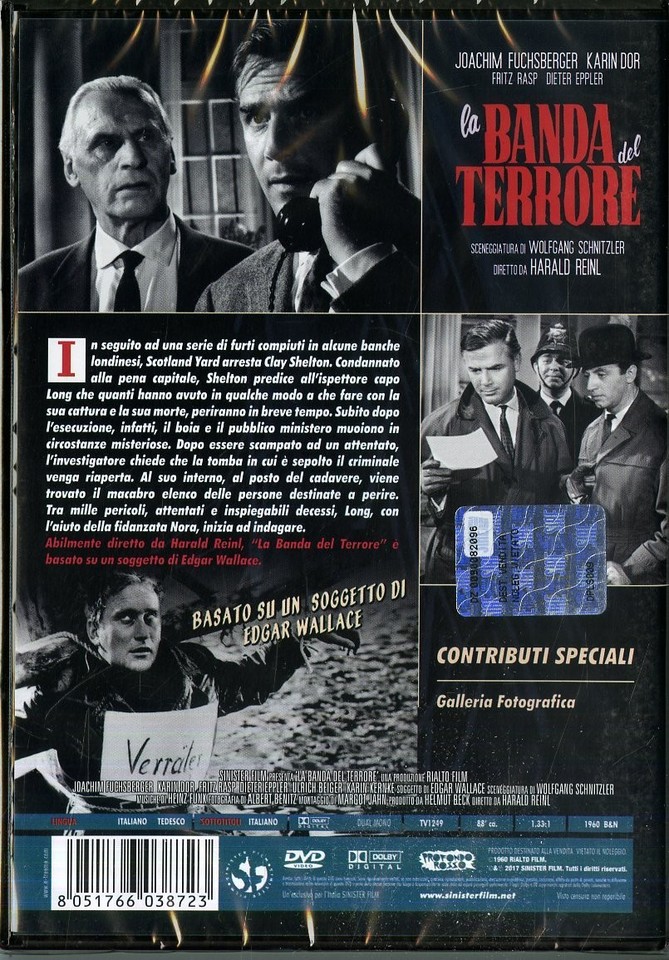 BANDA DEL TERRORE (LA) - BANDA (DVD) Karin Dior Joachim Fuchsberger ...