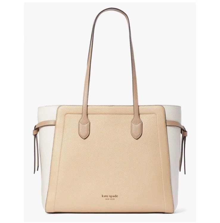 Kate Spade New York Knott Color-Blocked Pebbled Leather Large Tote