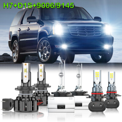 FOR Cadillac Escalade 2007-2008 6.2L V8 LED/HID Headlight hi/lo+Fog ...
