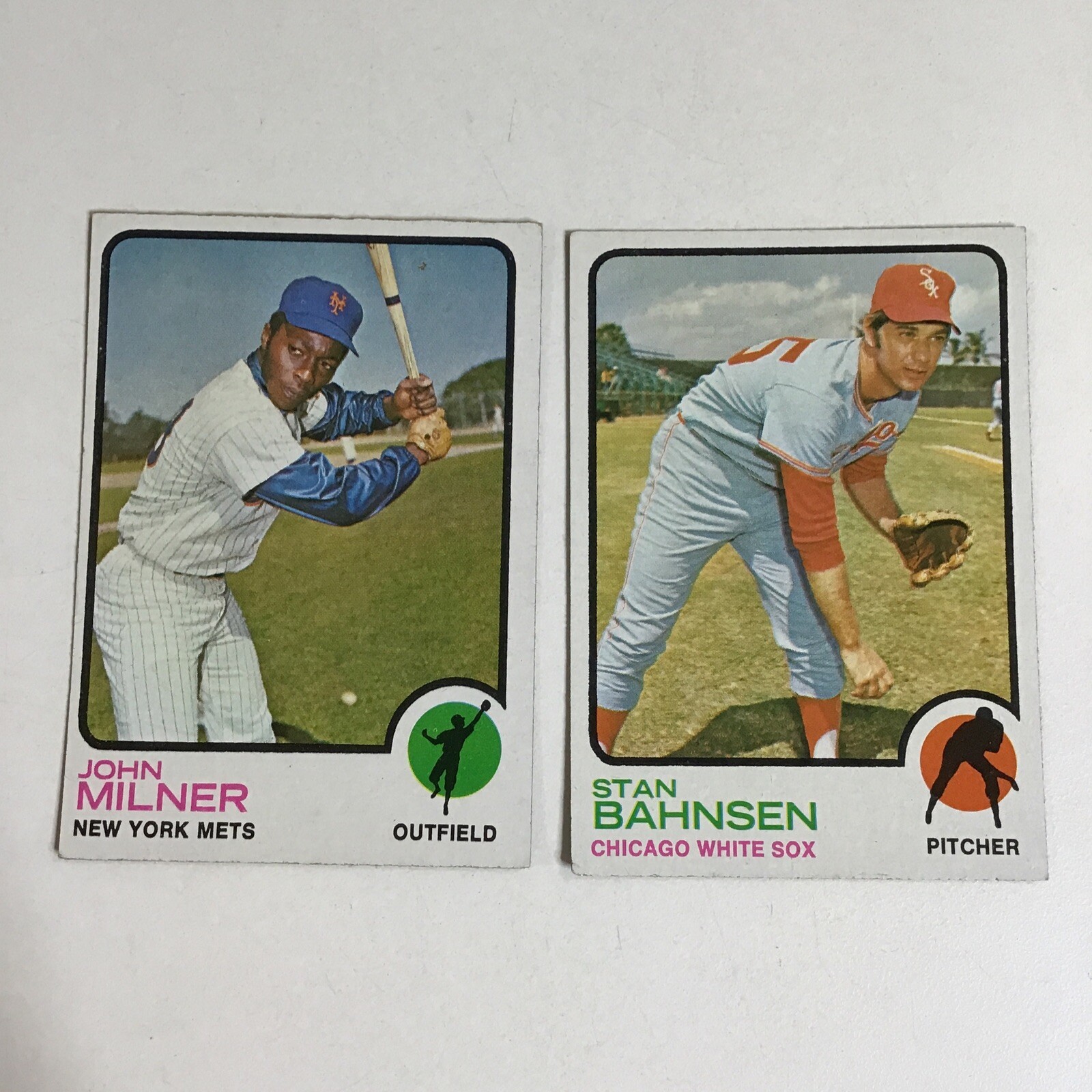 1973 TOPPS BASEBALL #4 JOHN MILNER & #20 STAN BAHNSEN VG+ | eBay