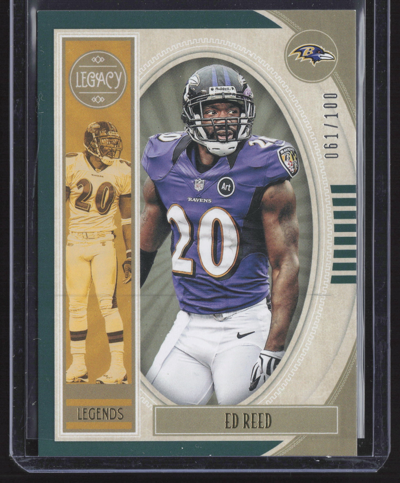 2019 Legacy Ed Reed Legends Green /100 #102 | eBay