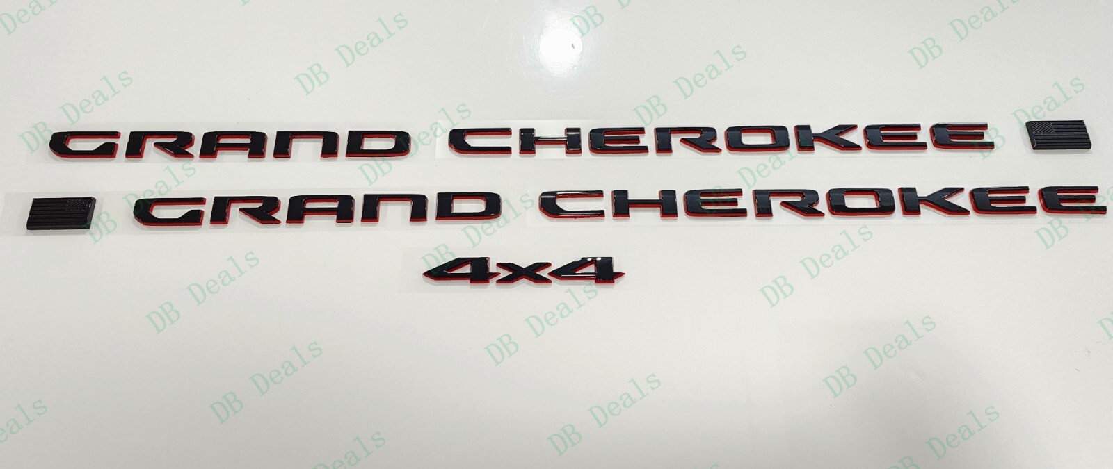 Black Red Door Grand Cherokee Rear 4X4 Emblems 2021+ Jeep Grand ...