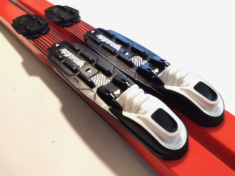 Red and White Waxless 170cm Cross Country Ski NNN Rottefella Bindings ...