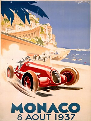 Monaco, Retro replica vintage style metal tin sign gift garage | eBay UK