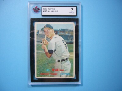 1957 TOPPS MLB BASEBALL CARD #125 AL KALINE KSA 2 GD DETROIT TIGERS '57 ...