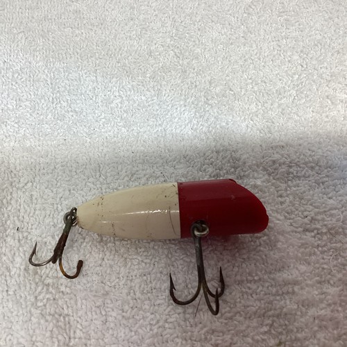 Unmarked Vintage Red and White Topwater Lure | eBay
