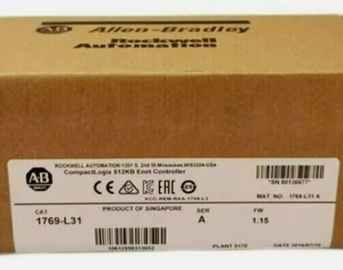 1769-L31 SER A CompactLogix 512KB Controller 1769-L31 New Allen Bradley ...